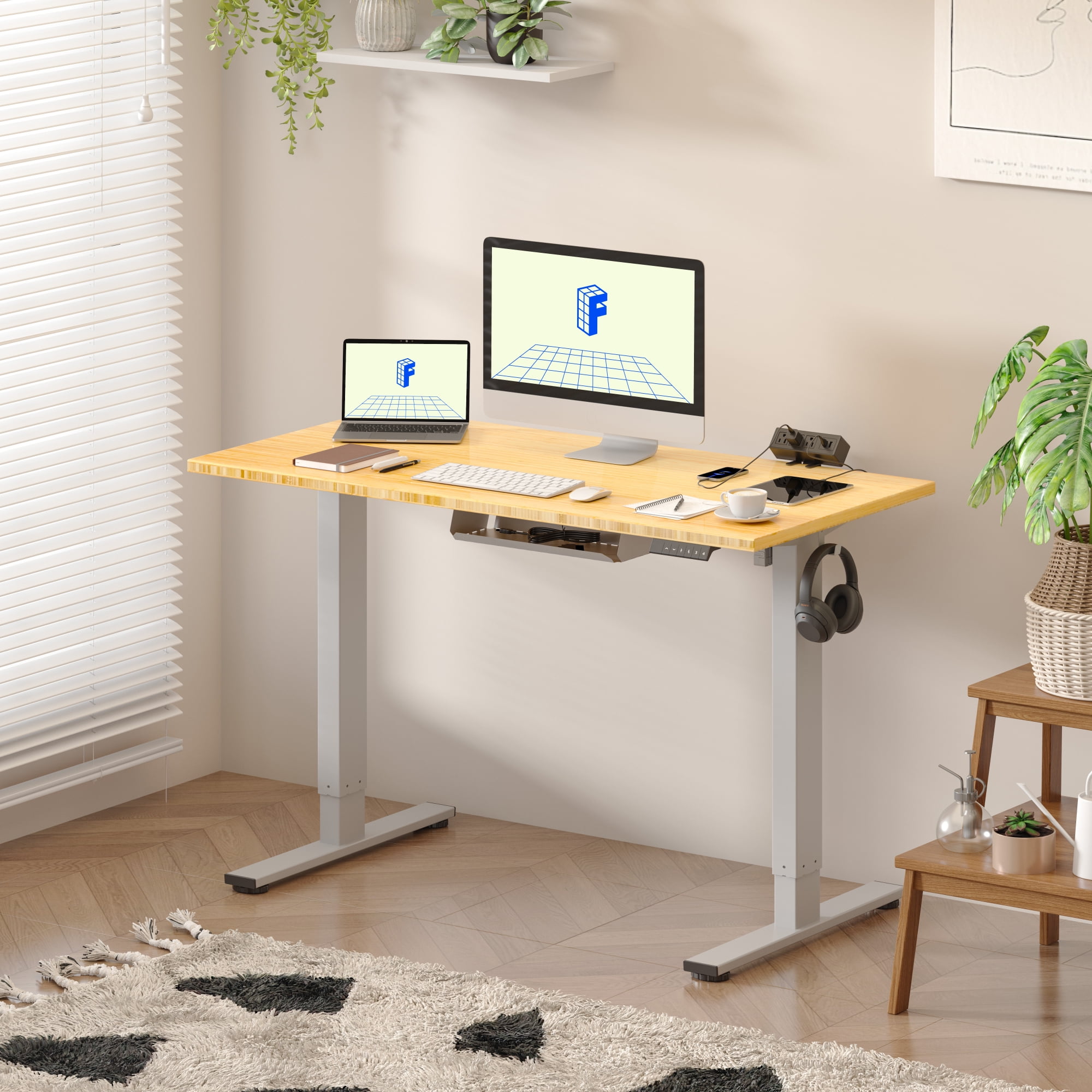 FLEXISPOT 48"x24" Erogonomic Home Office Height Adjustable Standing ...