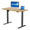 FLEXISPOT 48"x30" Black and Maple Home Office Height Adjustable ...