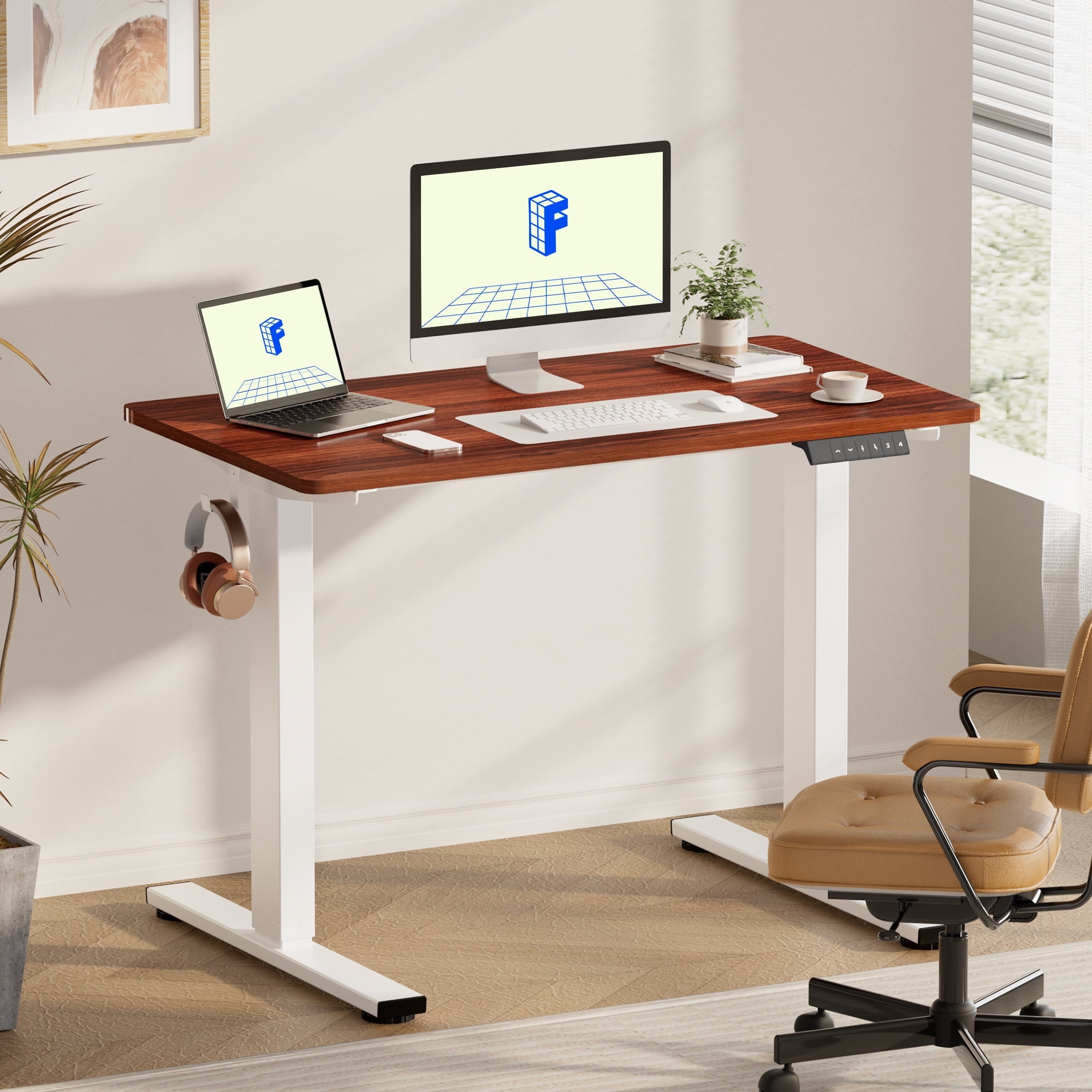 "ACTIVESIT Home Office Electric Raising Lift Top Standing Desk, 48""x30 ...