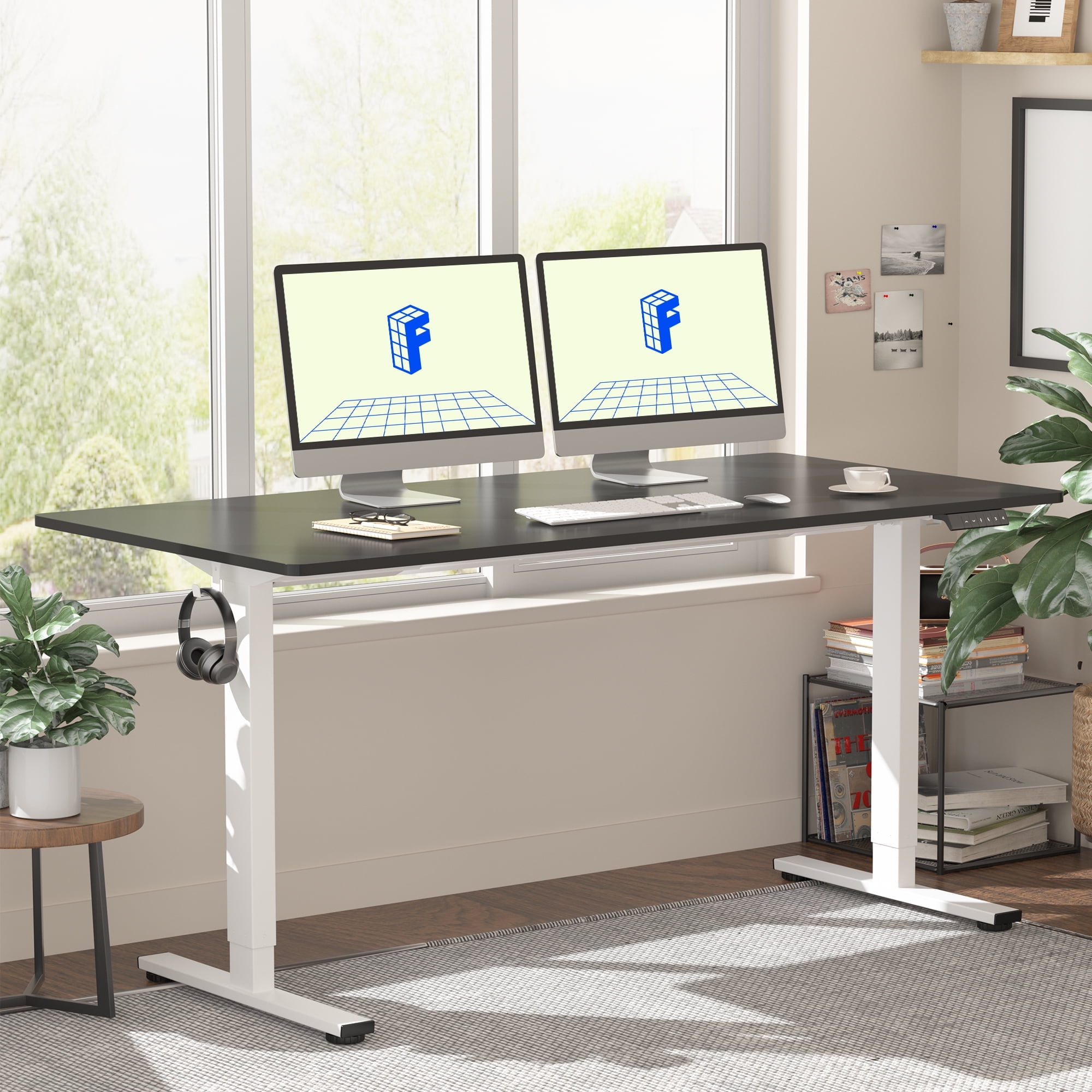 FLEXISPOT 55"x28" Home Office Height Adjustable Standing Desk with ...