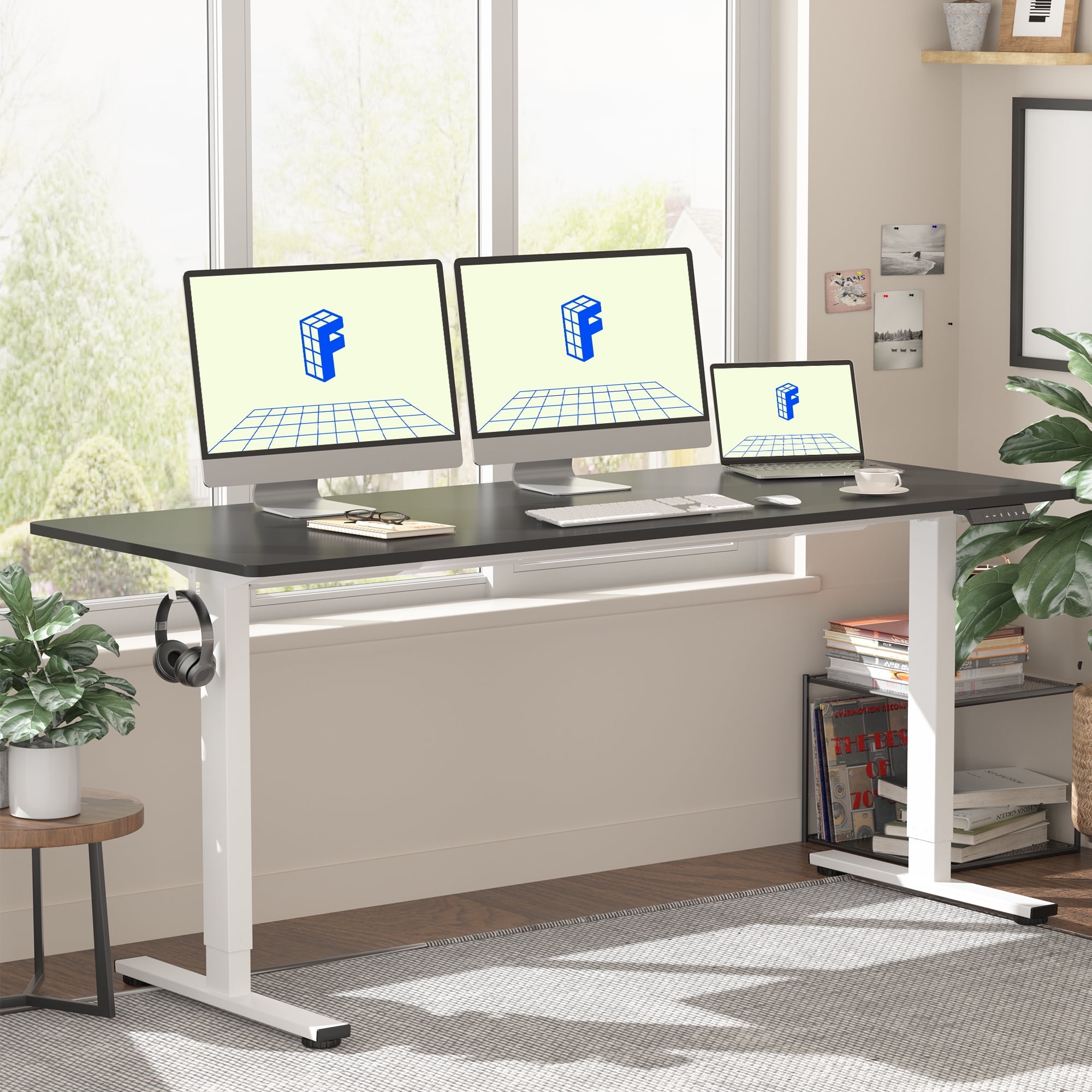 FLEXISPOT 60"x24" Home Office Height Adjustable Standing Desk with ...