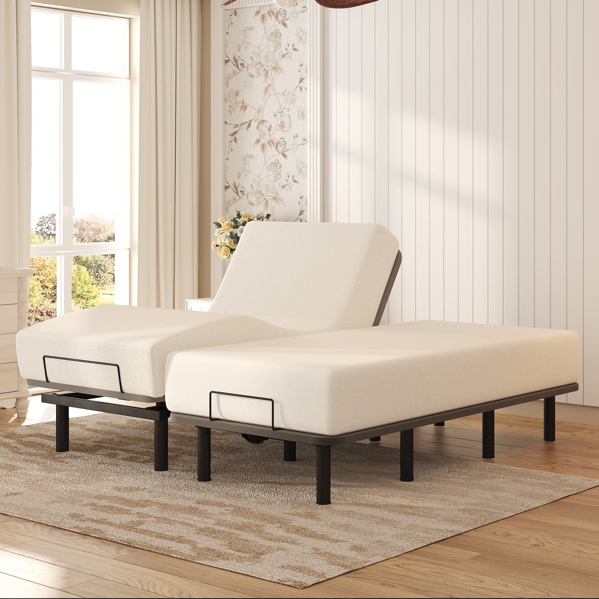 FLEXISPOT King Size Adjustable Bed Frame , Easy Assembly, Wired Remote ...