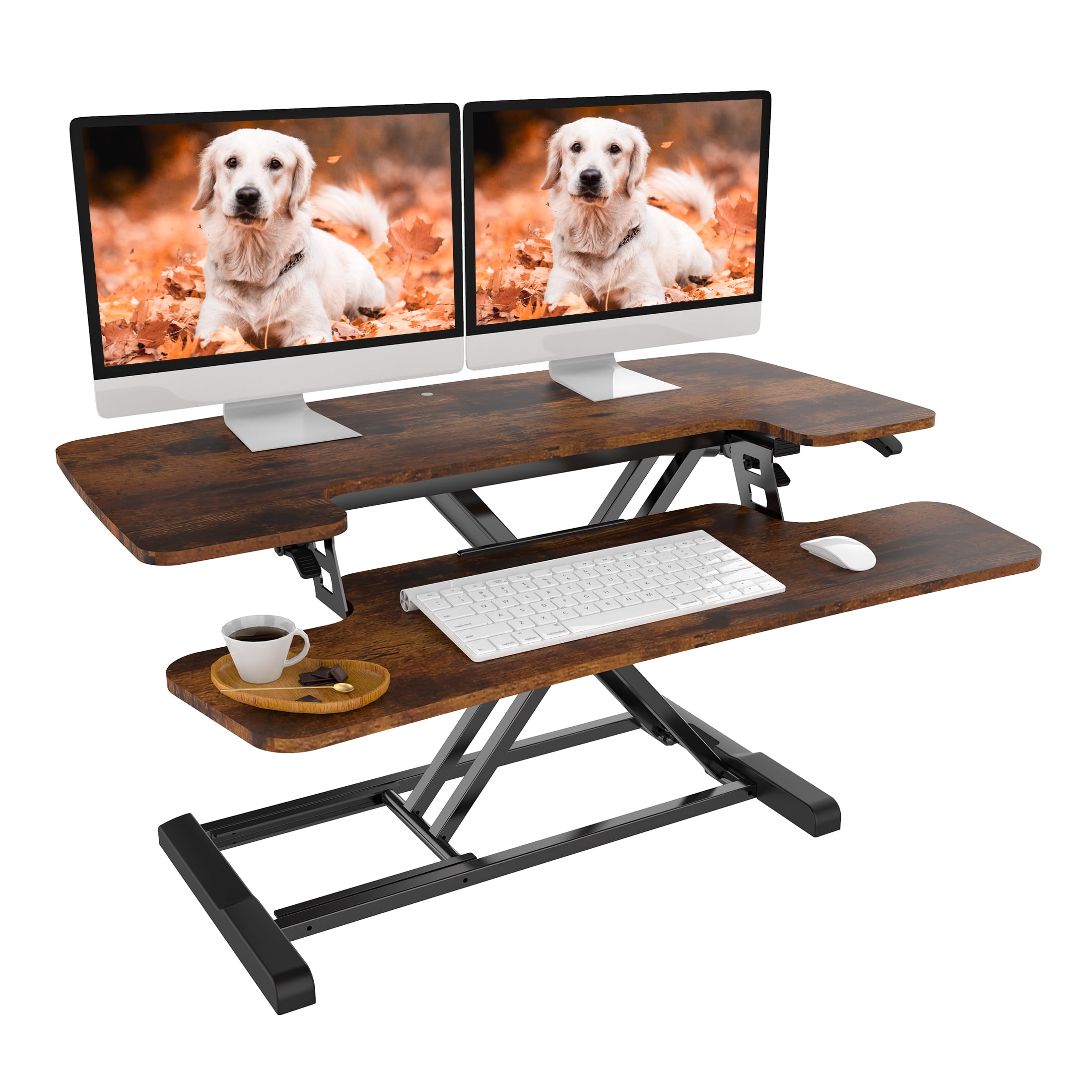 FLEXISPOT Home Office Height Adjustable Standing Desk Converter Black ...