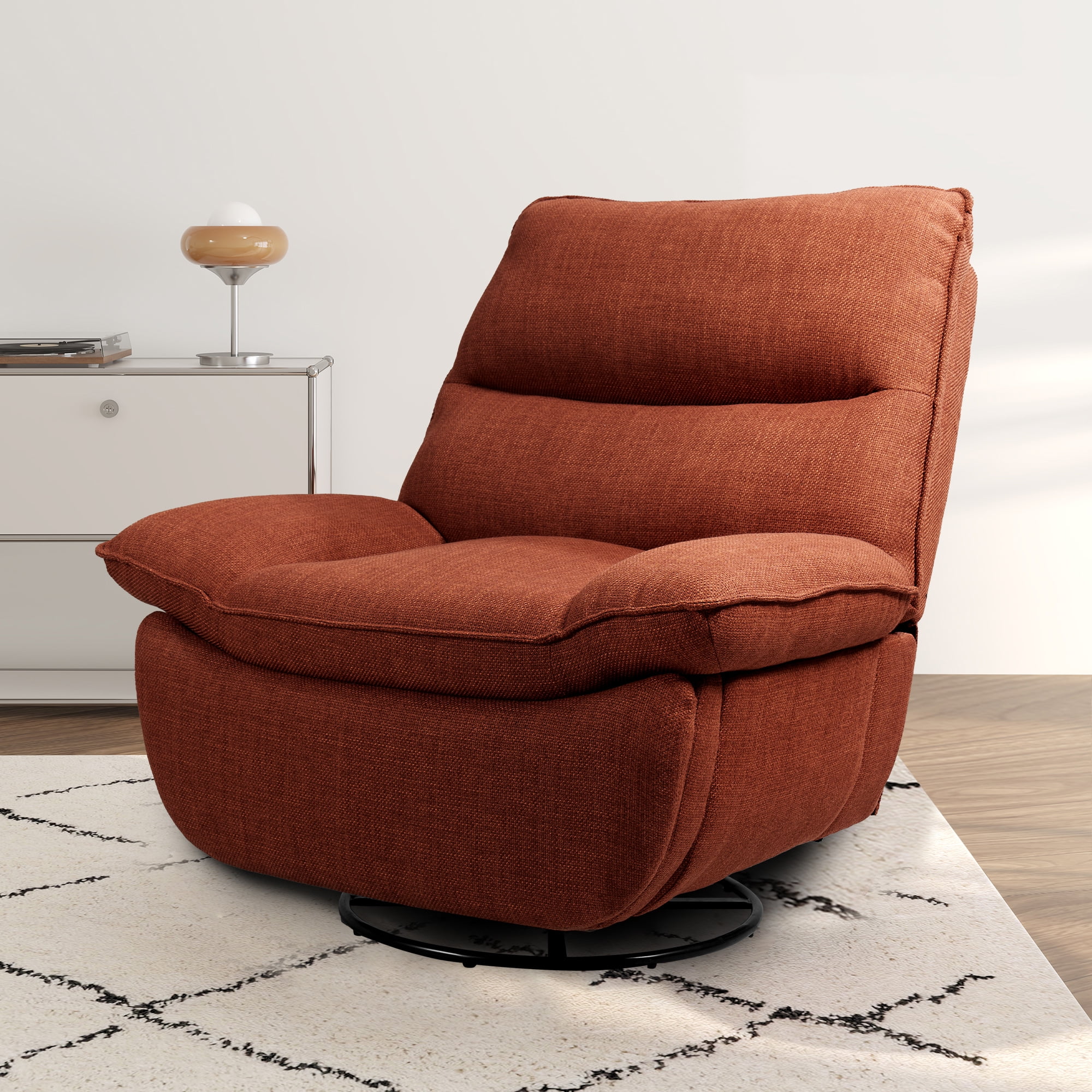 FLEXISPOT Swivel Recliner Chair, Oversize Glider Rocker Sofa with ...