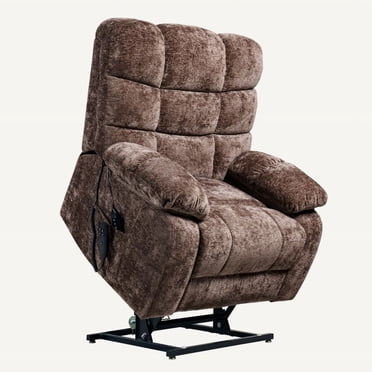 JUUXO Oversized Lay Flat Lift Recliner Chair with Cup Holders, Extra ...