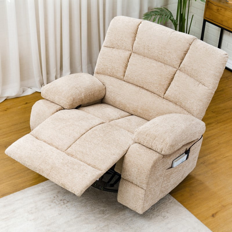 FLEXISPOT Oversized 360° Swivel Rocking Glider Recliner Chair Massage ...