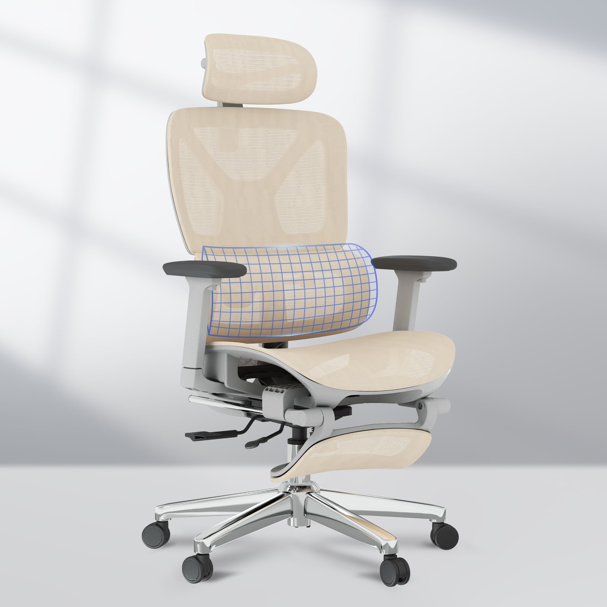 FLEXISPOT Premium Ergonomic Office Chair - Adjustable 3D Armrests ...