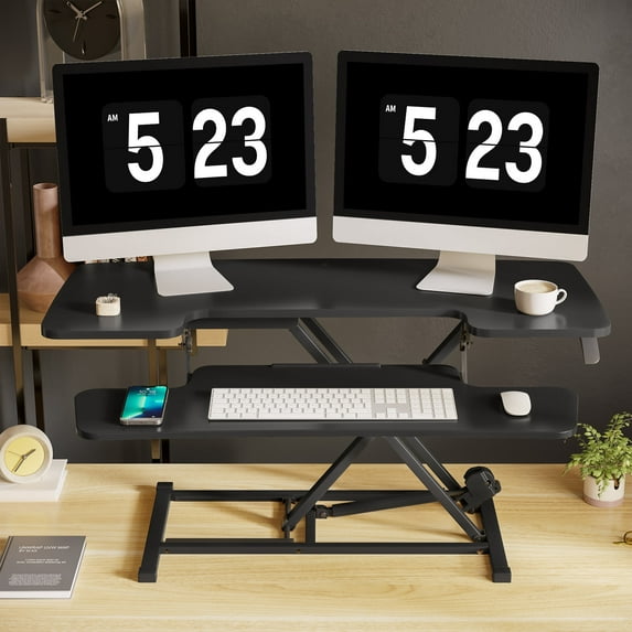 "FLEXISPOT Adjustable Sit-Stand Home Office Desk Converter, 40"" U ...