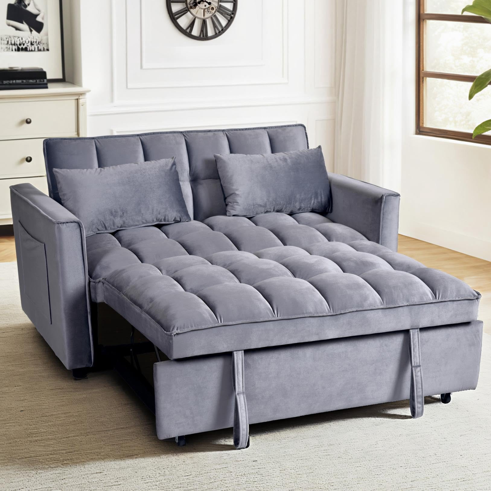 FLEXISPOT XCT4 Convertible Sofa Bed, 3-in-1 Loveseat Sofa Couch with ...