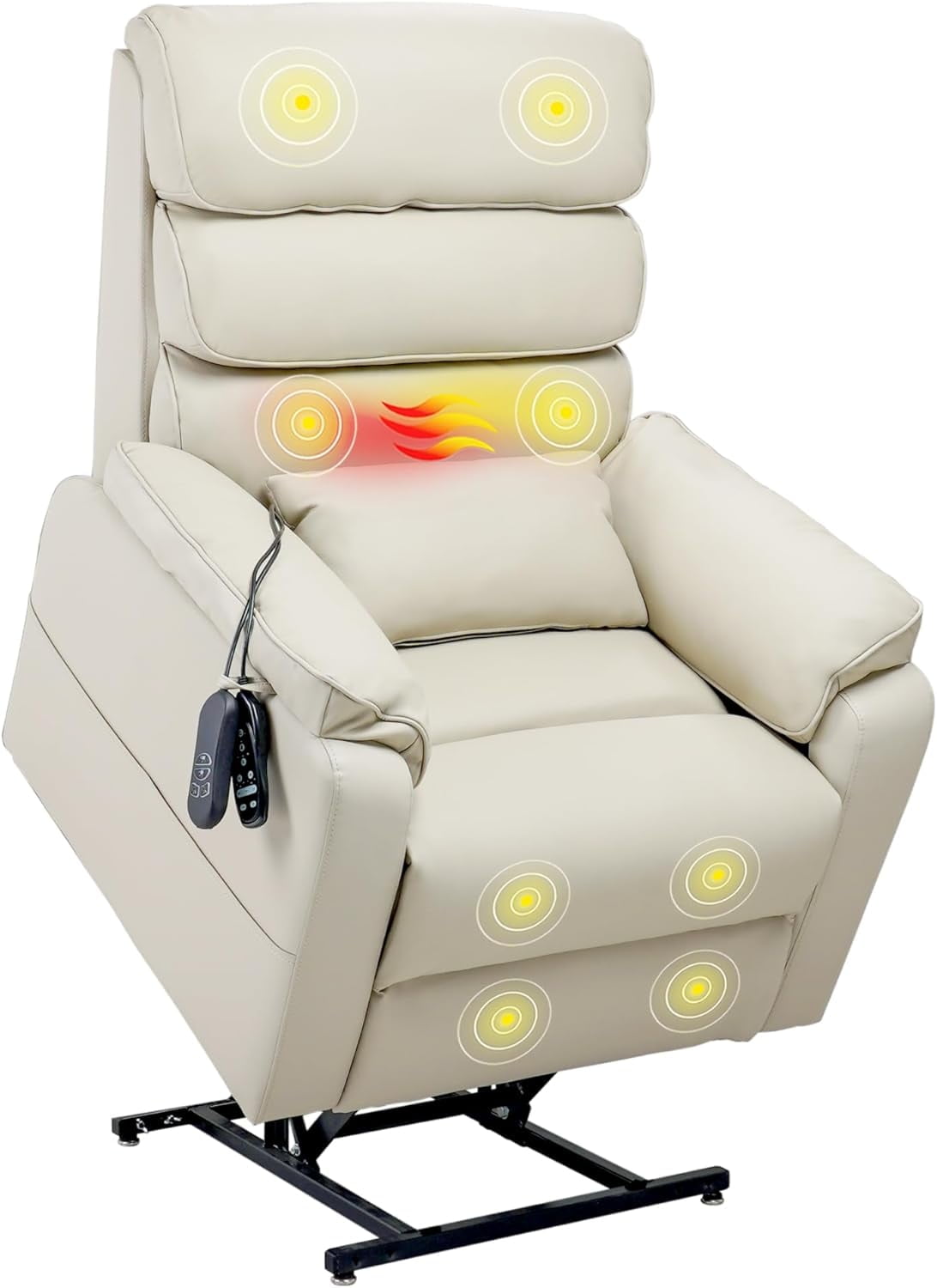 FLEXISPOT XL6 Genuine Leather Dual Motor Power Lift Recliner Chair for ...