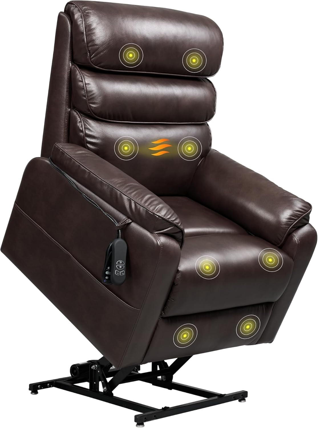 FLEXISPOT XL6 Genuine Leather Dual Motor Power Lift Recliner Chair for ...