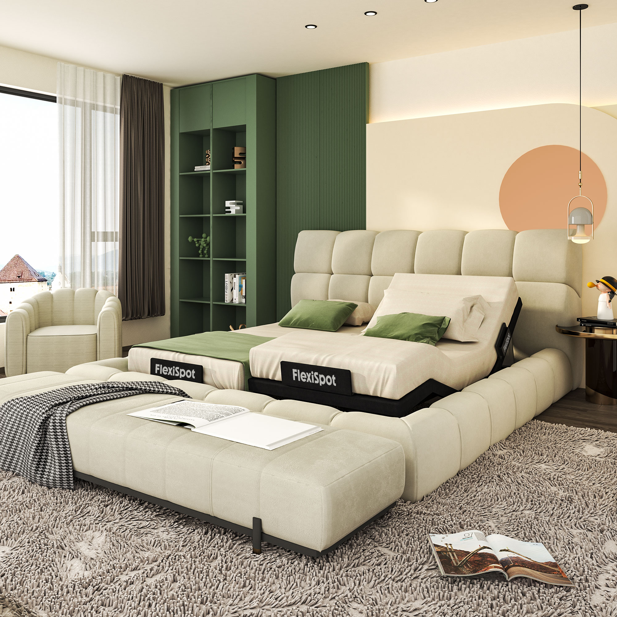 Cottinch Adjustable Bed Base Frame Split King for Stress Management ...