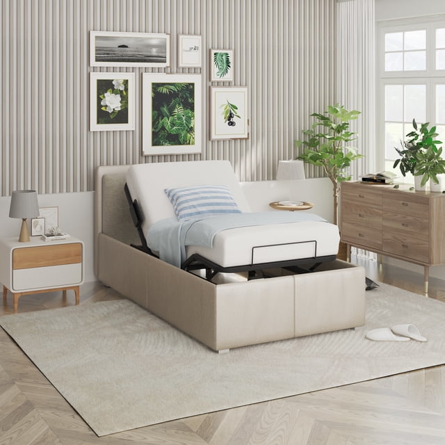 Flexispot Twin XL Adjustable Bed Frame with Wireless Remote, Zero ...