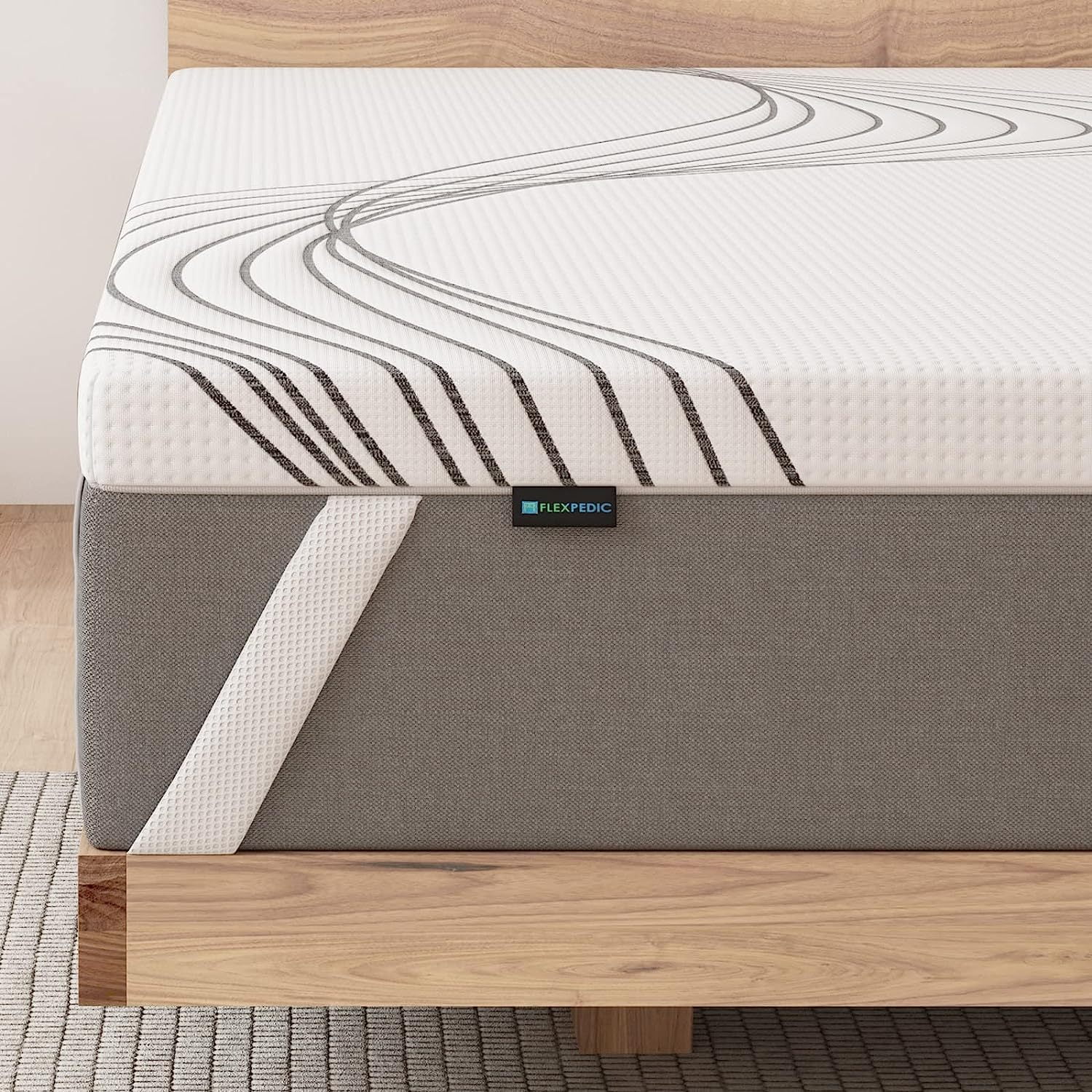 FLEXPEDIC Mattress Topper, Coconut Shell Carbon Memory Foam and Bamboo ...
