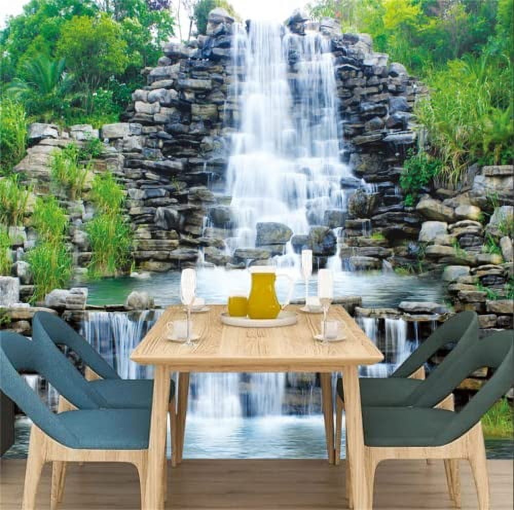 FLFK 3D Old Grotto Waterfall Wall Murals Self-Adhesive Fantasy ...