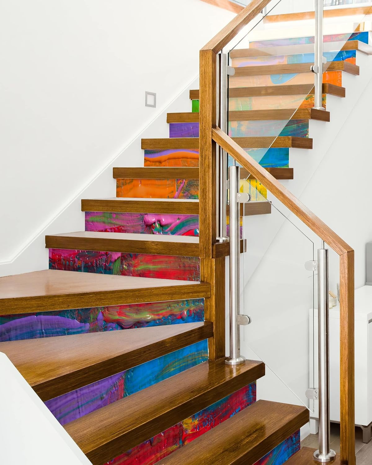 FLFK Stair Riser Decals,Graffiti Vinyl Sticker for Stairs Decoration,14 ...