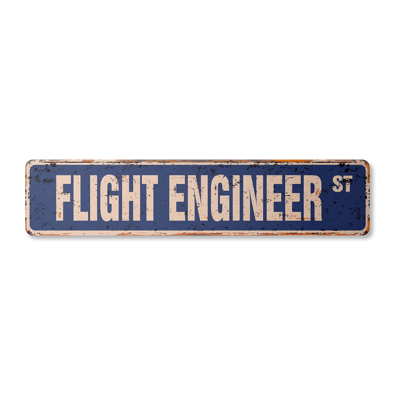 FLIGHT ENGINEER Vintage Aluminum Street Sign crew flying pilot air ...