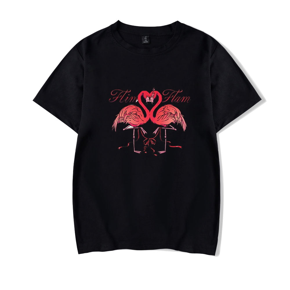 FLIM FLAM Cosplay Merch Flamingo Love Birds T-shirt Short Sleeve Women ...