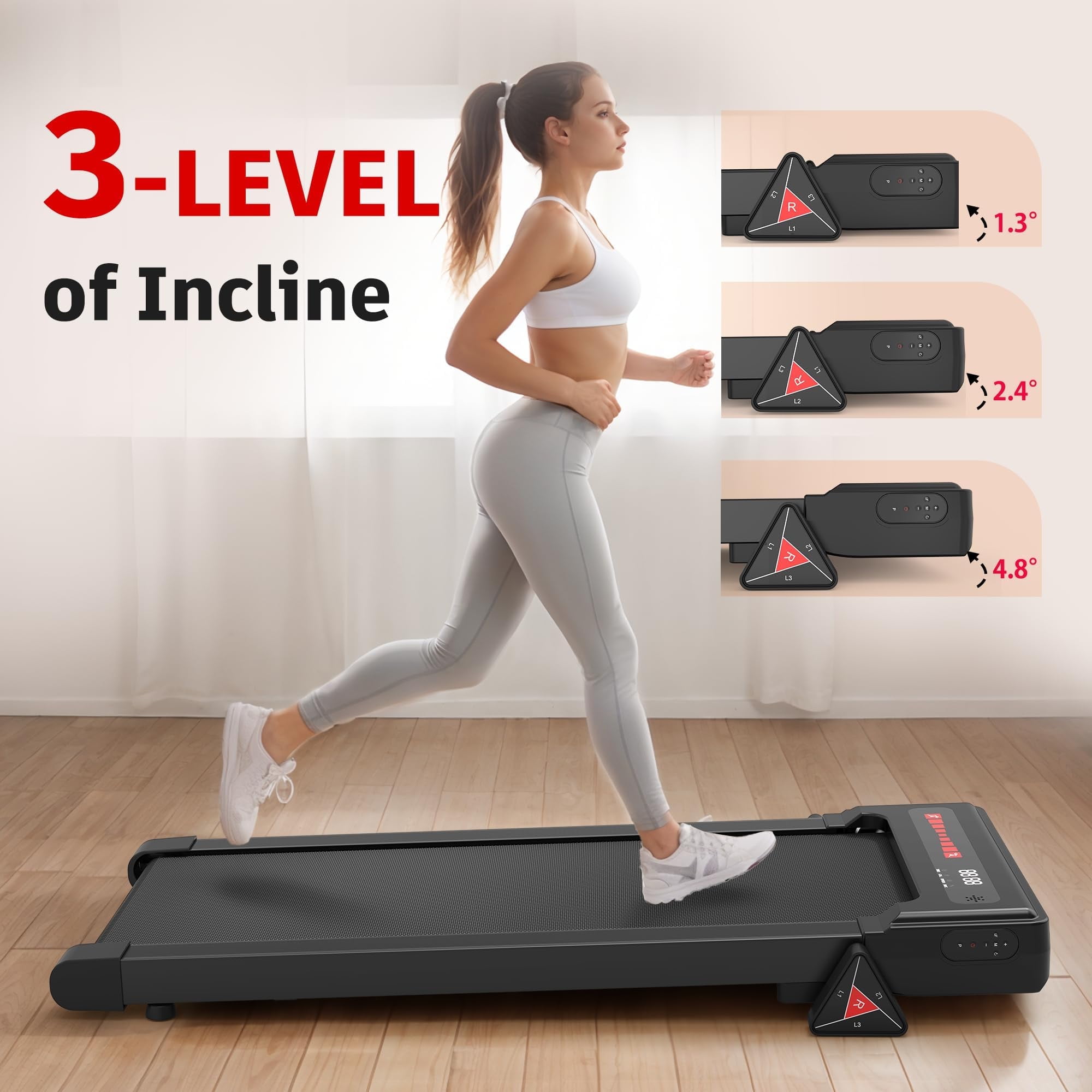 FLIMDER Compact Treadmills for Home Treadmills Walking Pad Under Desk ...