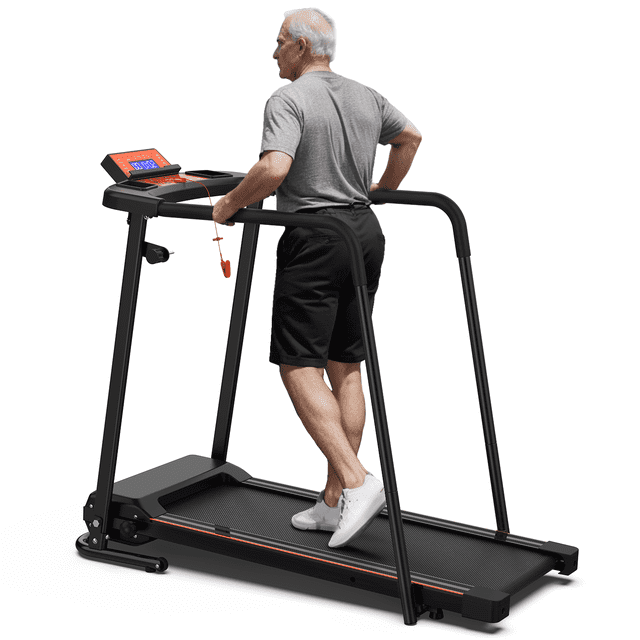 FLIMDER Foldable Treadmill for Senior, 2 in 1 Folding Exercise ...