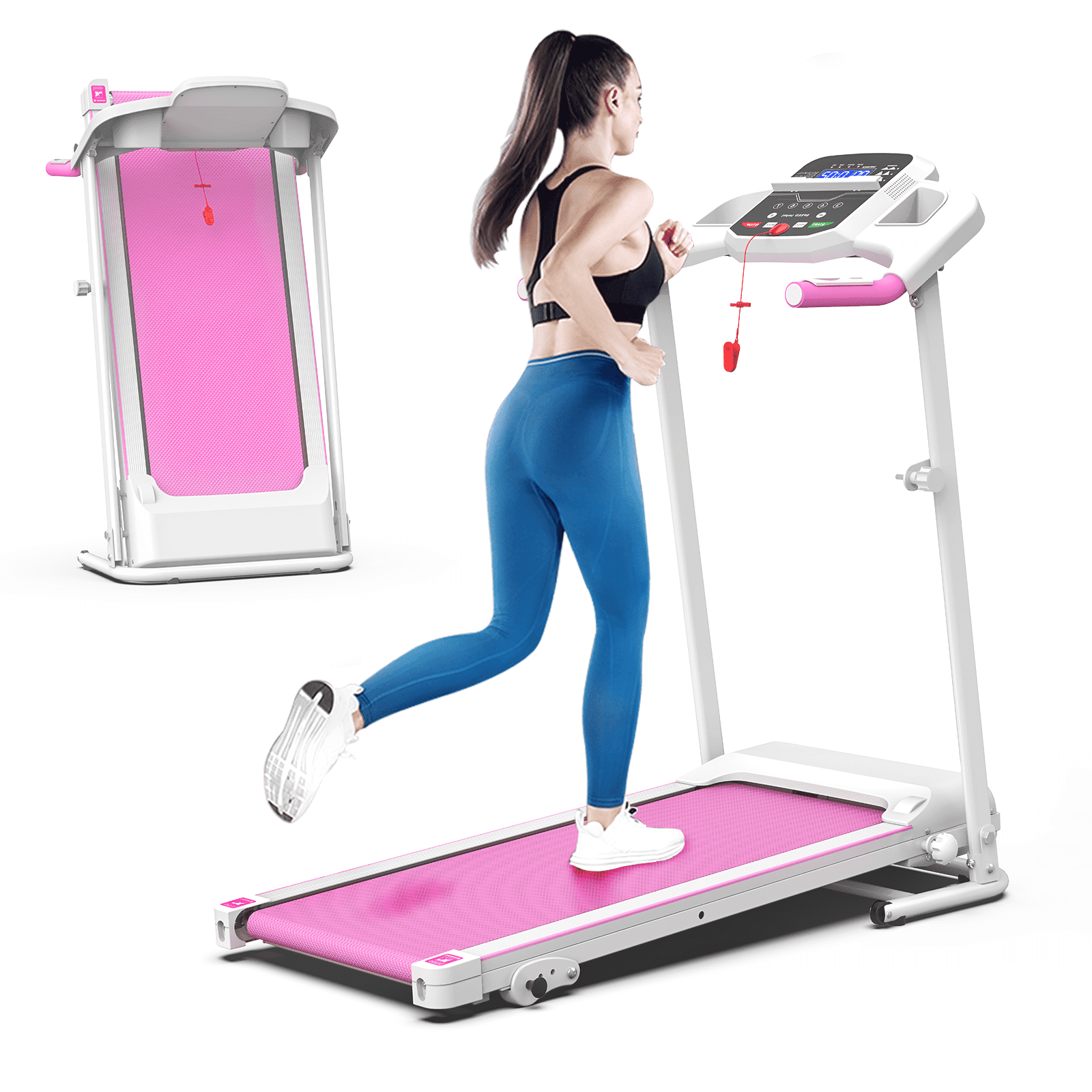 FLIMDER Foldable Treadmills for Home, 2.5HP Quiet Brushless, 7.5 MPH ...