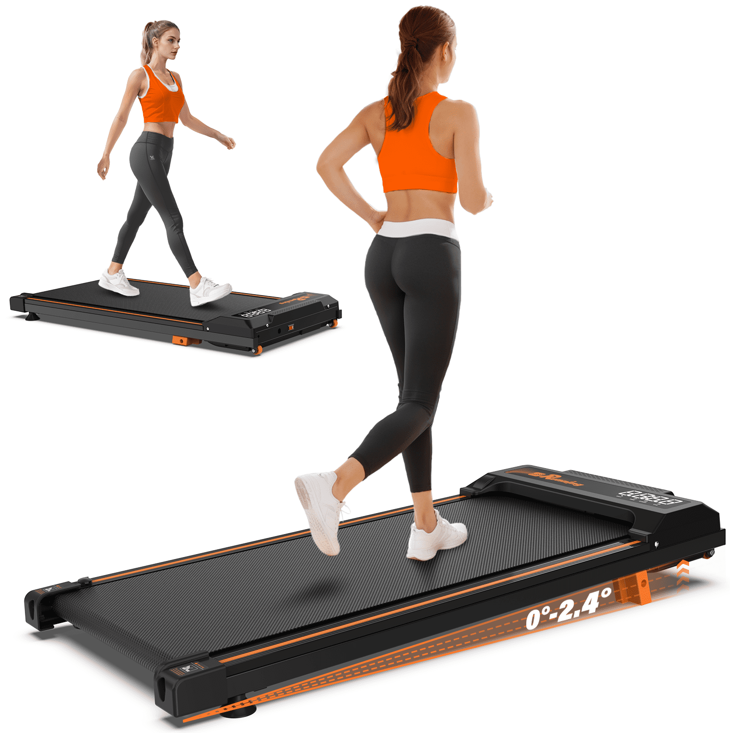 FLIMDER Walking Pad with Incline - 4 in 1 Under Desk Treadmill for Home ...