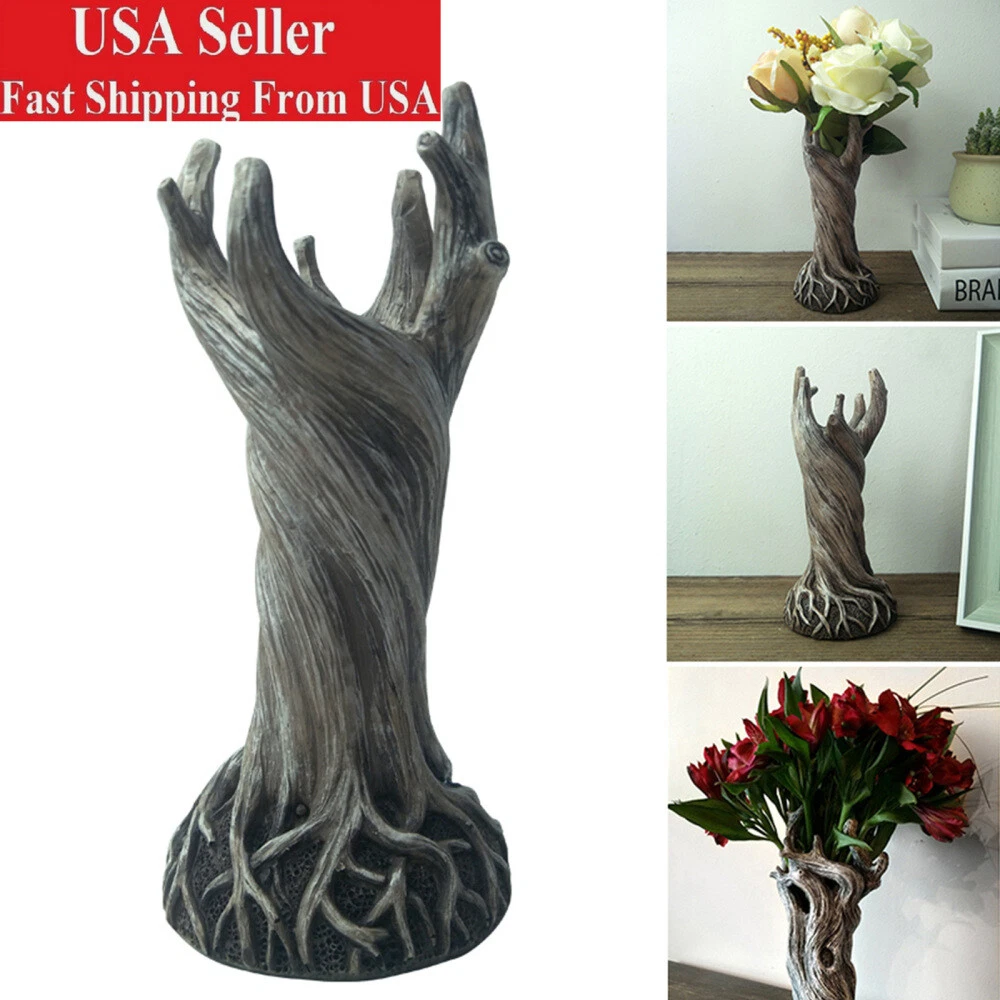 FLINT- Home Desktop Tree Trunk Flower Vases Creative Decor Statue ...