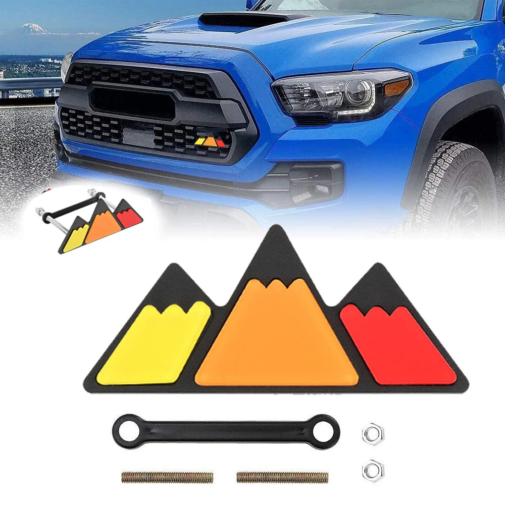 FLINT- Tri-Color Grille Badge Emblem For Toyota Tacoma 4Runner Tundra ...