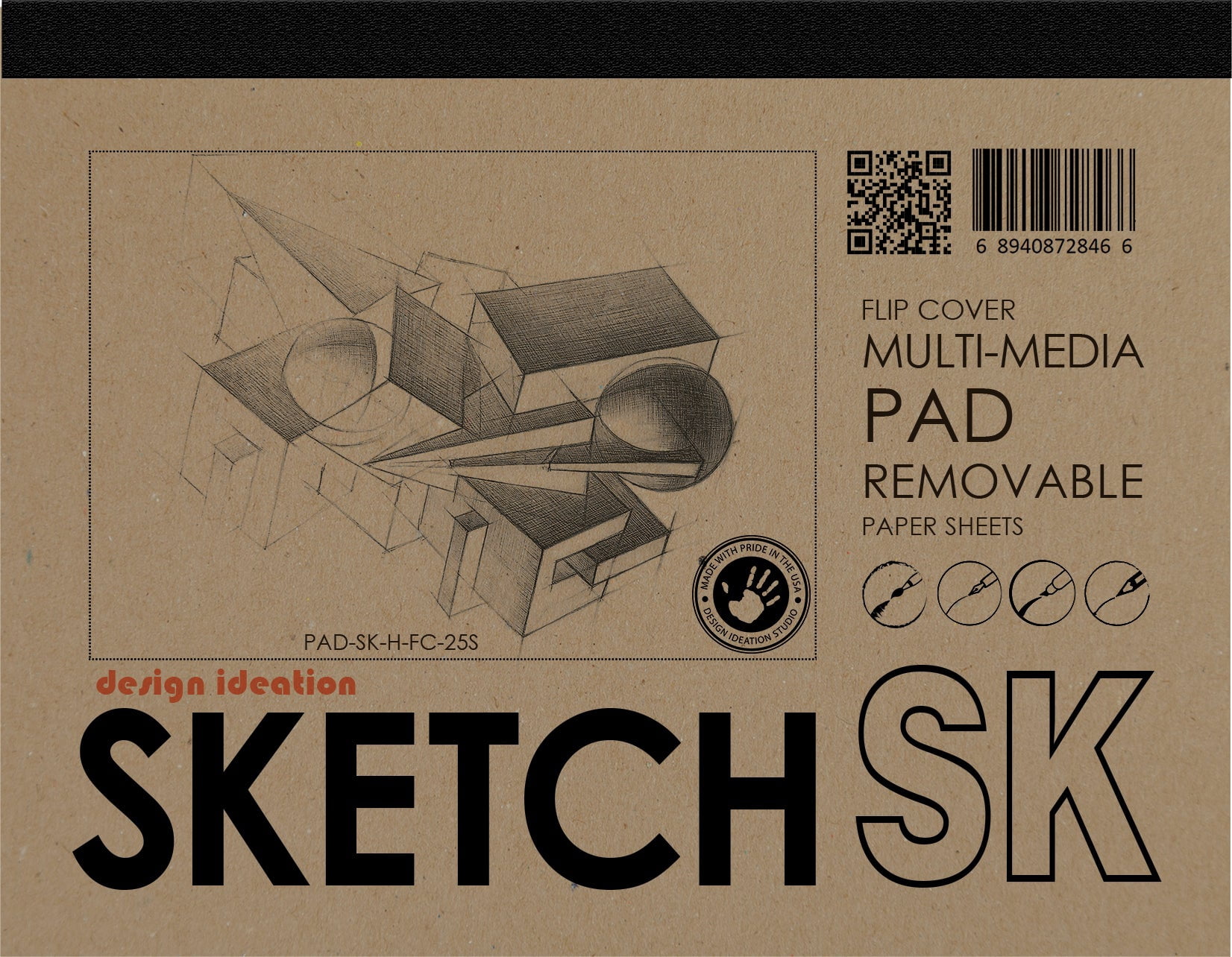FLIP COVER Sketch Pad : Sketch Pad for Pencil, Ink, Marker, Charcoal ...
