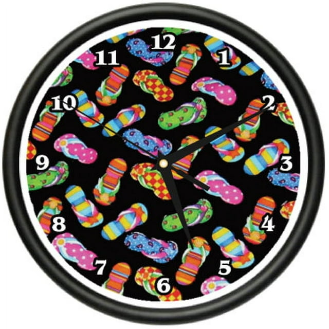 FLIP FLOPS Wall Clock summer beach house decor gift - Walmart.com