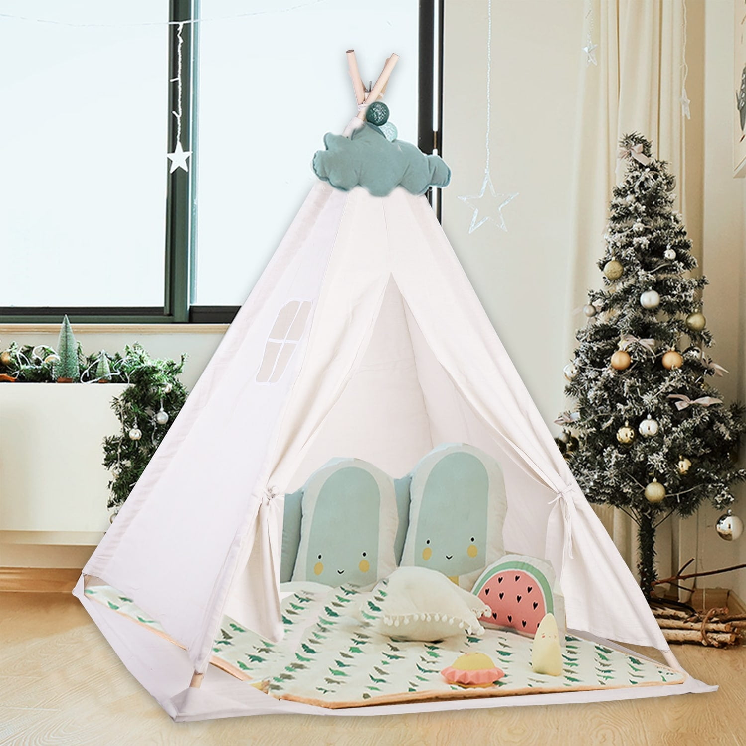 FLIP TRADE INC Indoor Dollhouse Indian Play Tent Children Teepee Tent ...