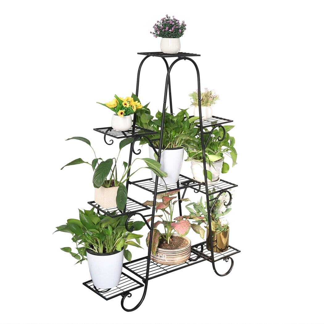 FLIP TRADE INC Multi-Tiered Plant Stand Triangular Flower Pot Metal ...