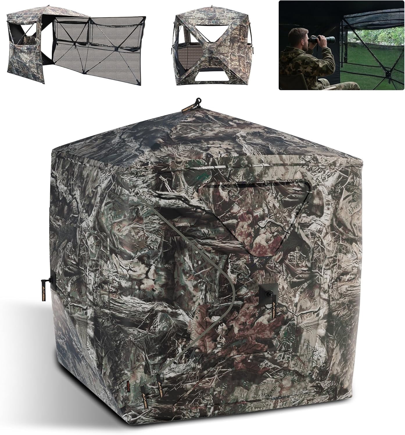 FLISSA Hunting Blind See-Through with Full-Opening Door, Ground ...