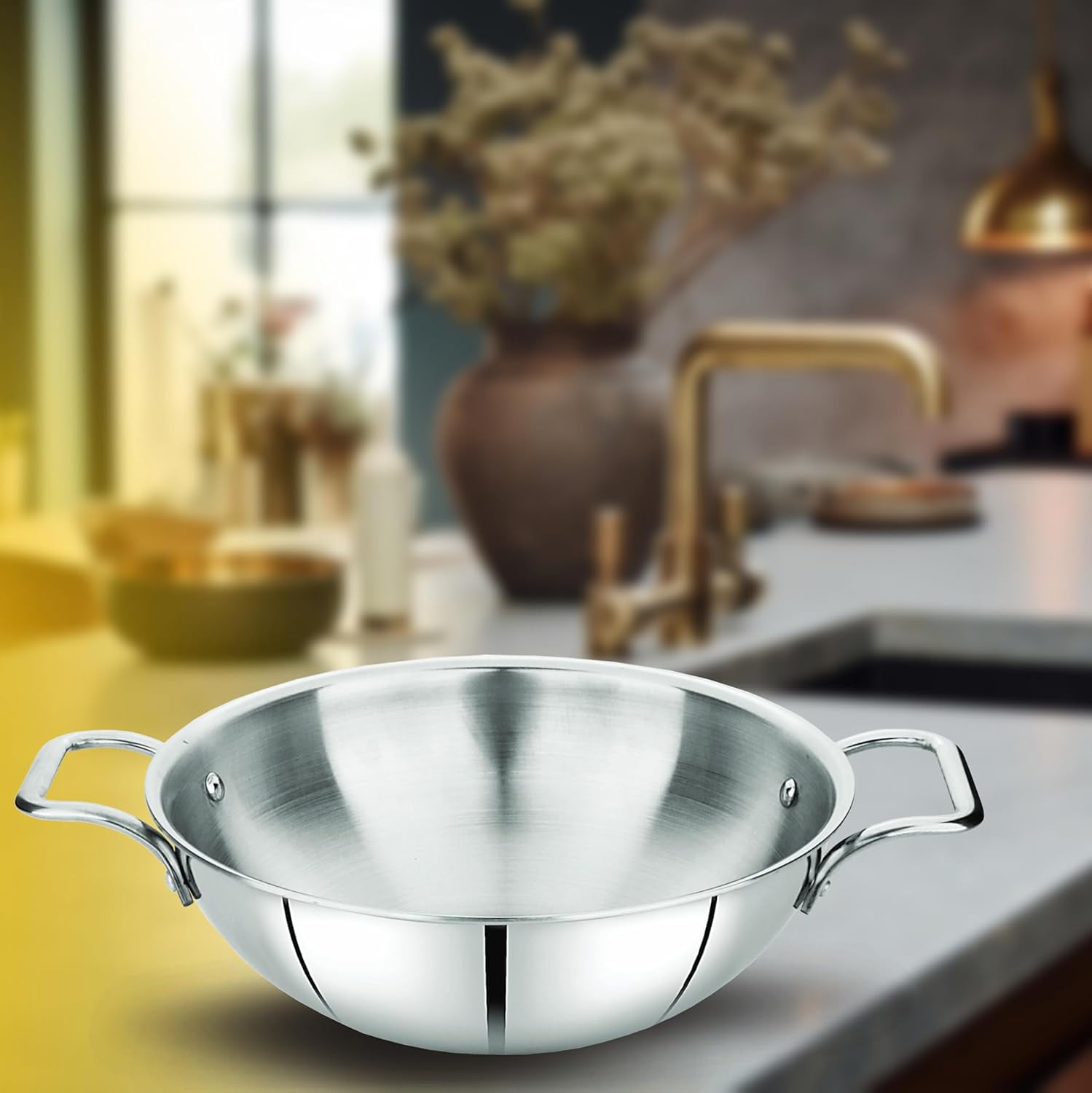 FLIXBLOOM Aura Kitchen Triply Stainless Steel Aluminium Steel ...