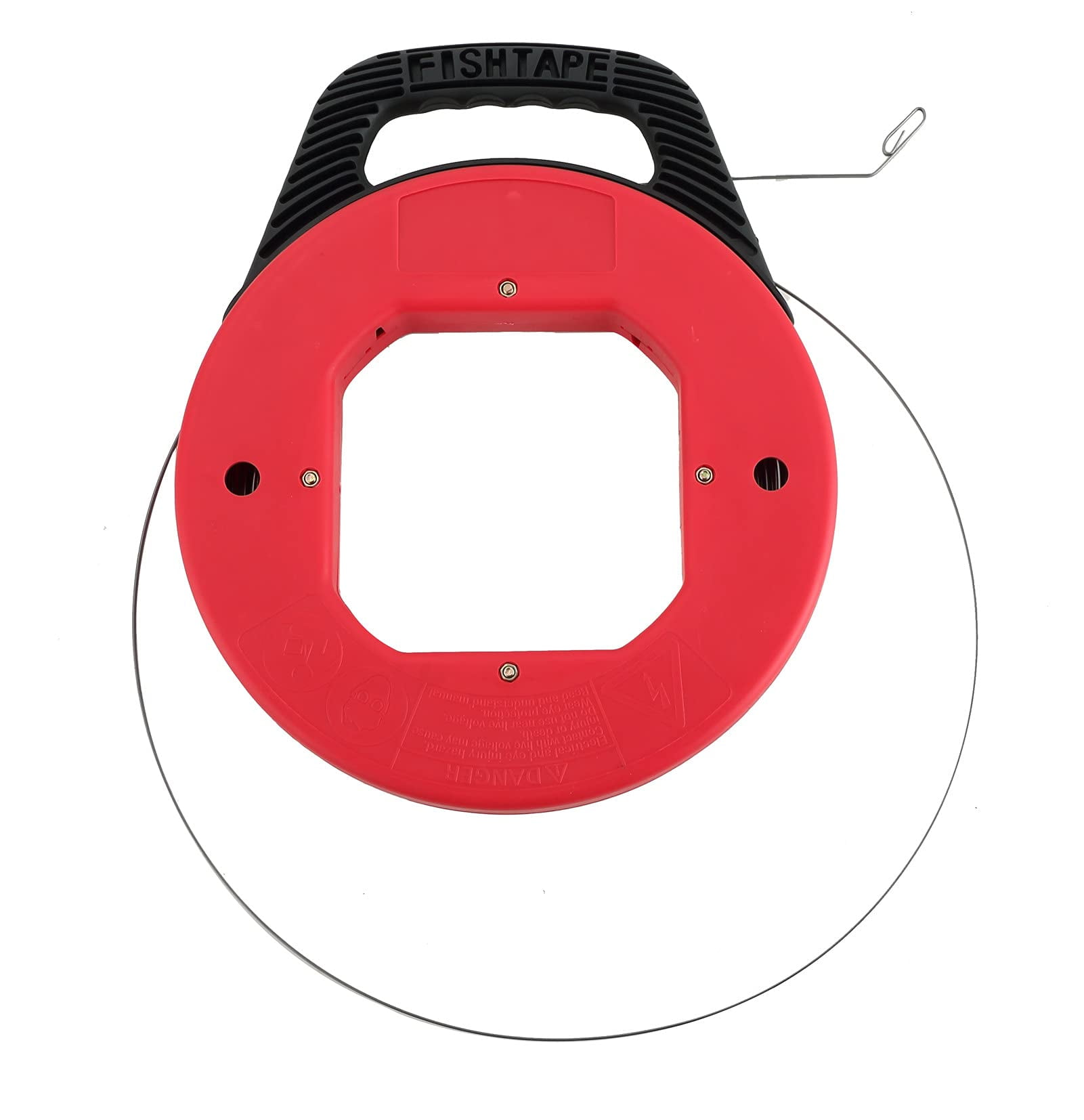 FLKQC 100 Feet (30M) Steel Fish Tape in Red Plastic Housing Retractable ...