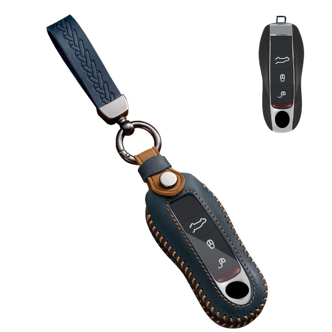 FLL Production Leather Key Fob Cover for Porsche 911 Macan 2020 2021 ...