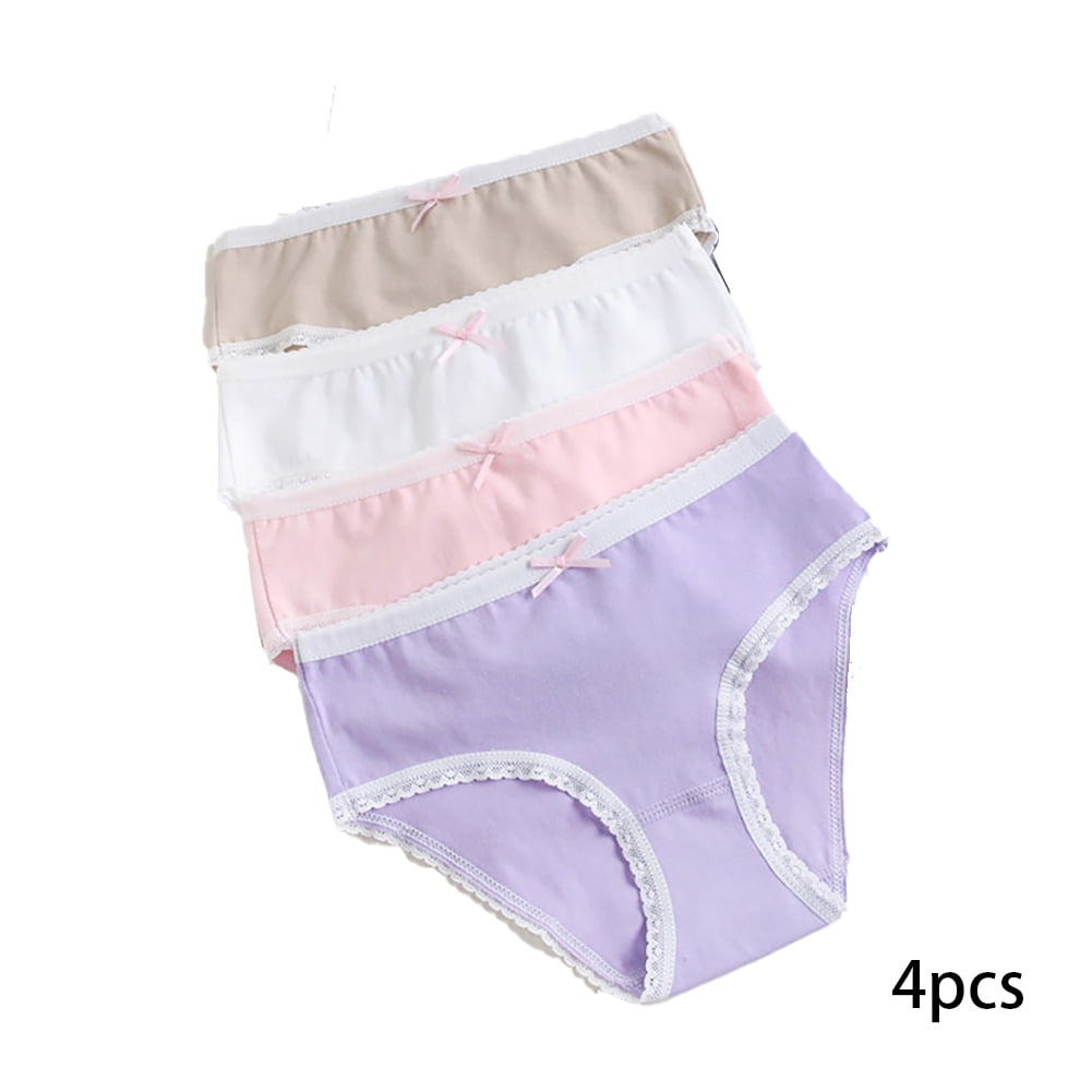 FLMEI 4PCS Little Girls Underwear Boxer Briefs Cotton Panties for Baby ...