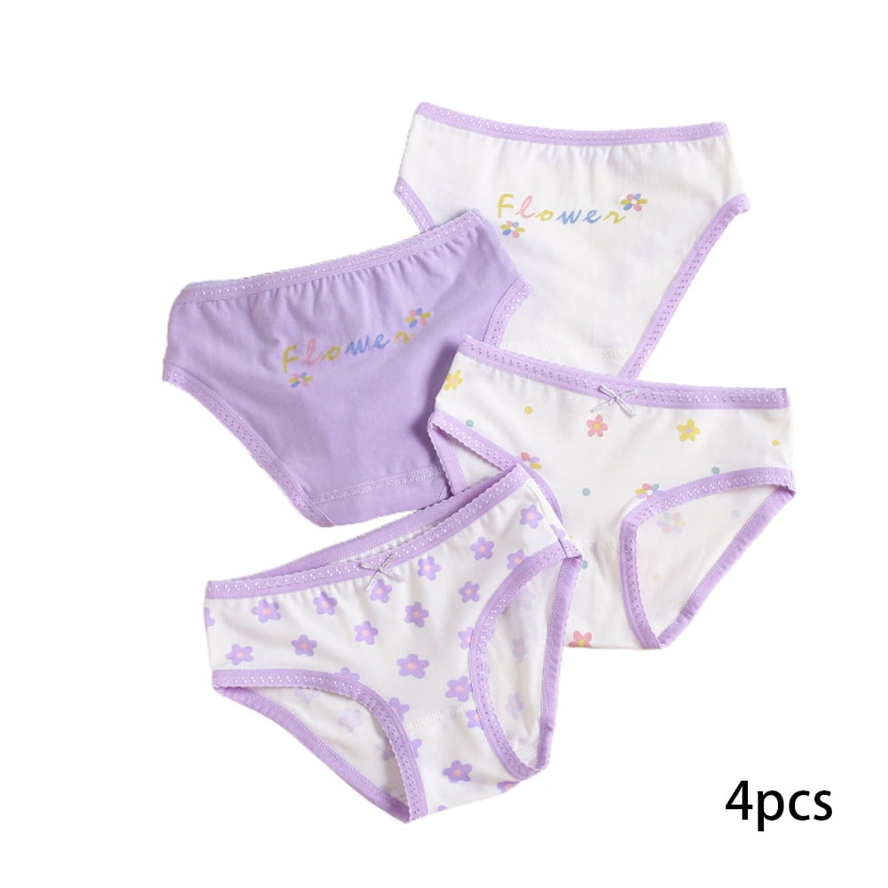 FLMEI 4PCS Little Girls Underwear Boxer Briefs Cotton Panties for Baby ...