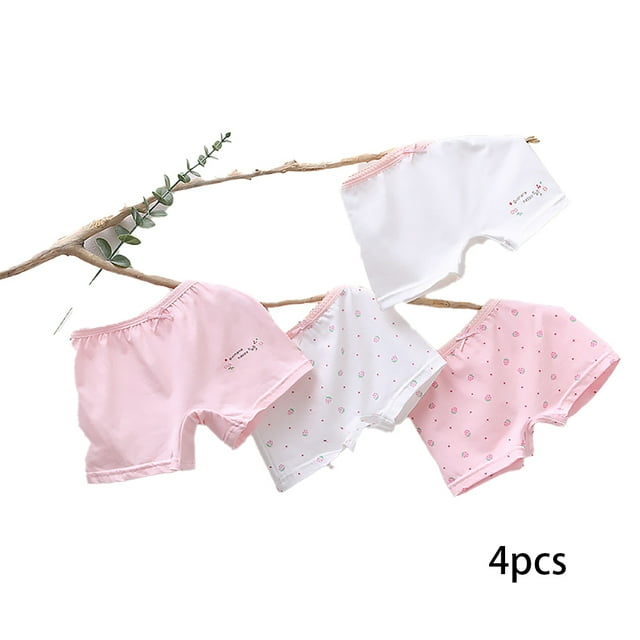 FLMEI 4PCS Little Girls Underwear Boxer Briefs Cotton Panties for Baby ...