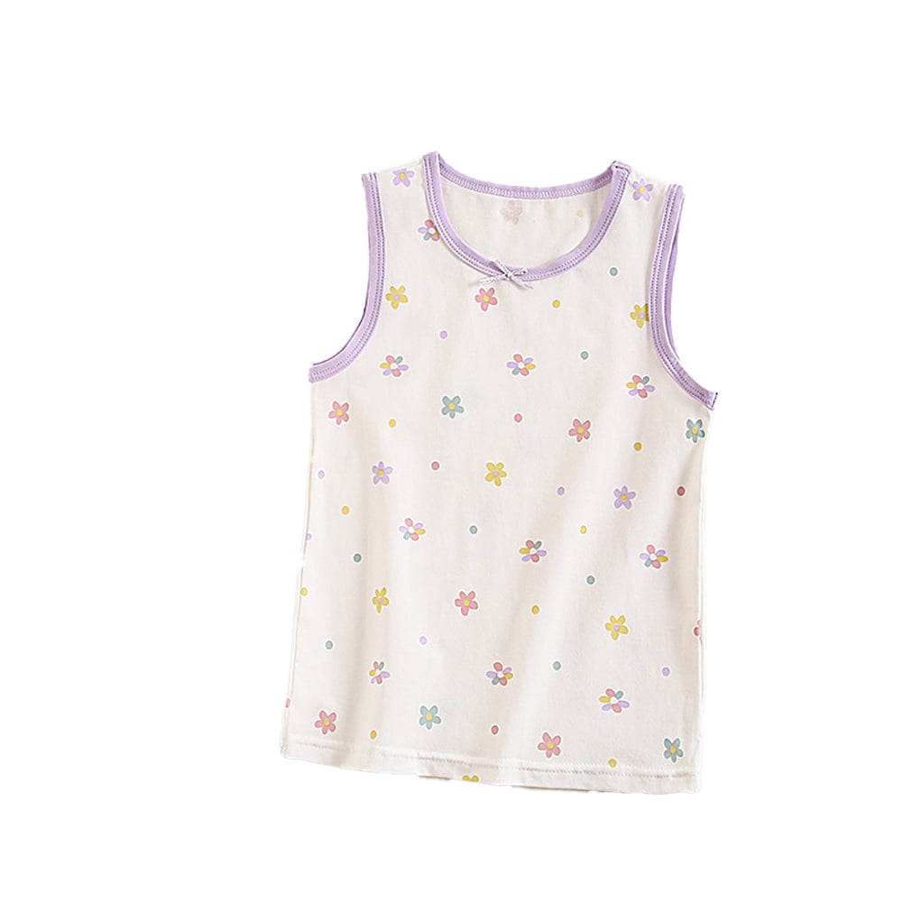FLMEI Baby Kids Girls Tanks Tops - Sleeveless Cotton Undershirts ...
