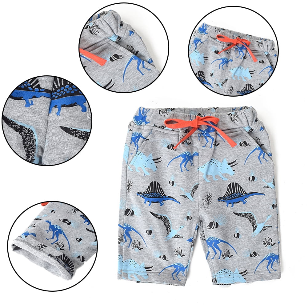 FLMEI Boys Shorts Summer Cotton Shorts Pants Elastic Casual Active ...