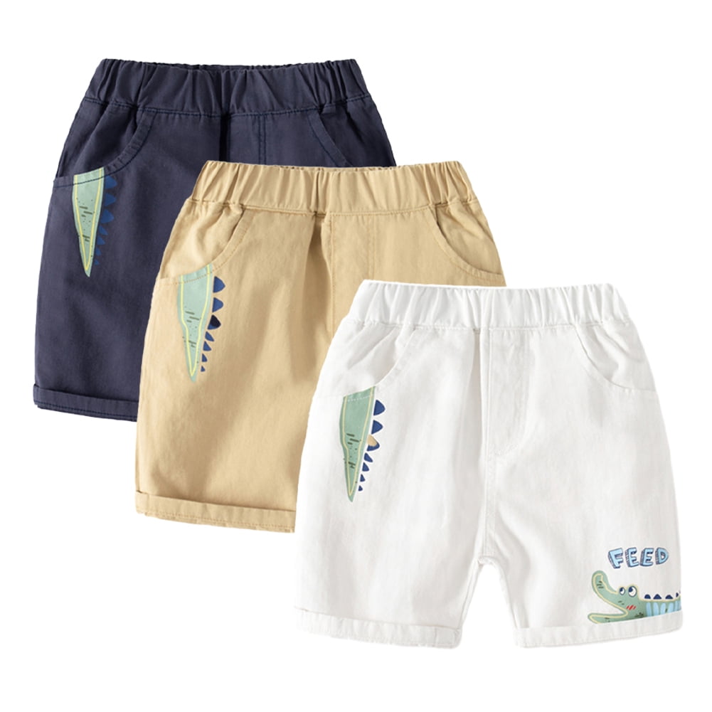 FLMEI Boys Shorts Summer Cotton Shorts Pants Elastic Casual Active ...