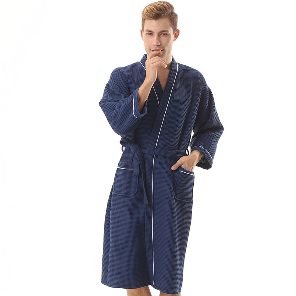FLMEI Cotton Robes for Women Mens Lightweight Kimono Bathrobe Unisex ...
