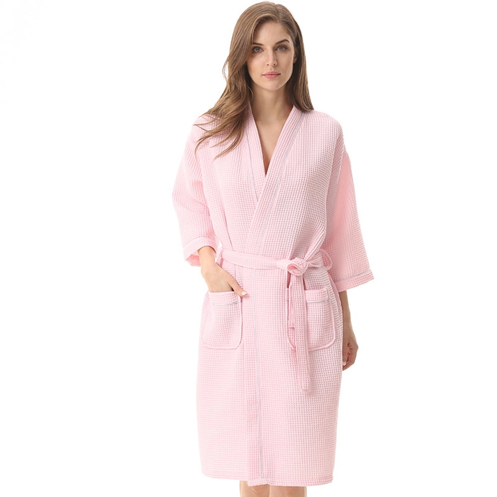 FLMEI Cotton Robes for Women Mens Lightweight Kimono Bathrobe Unisex ...