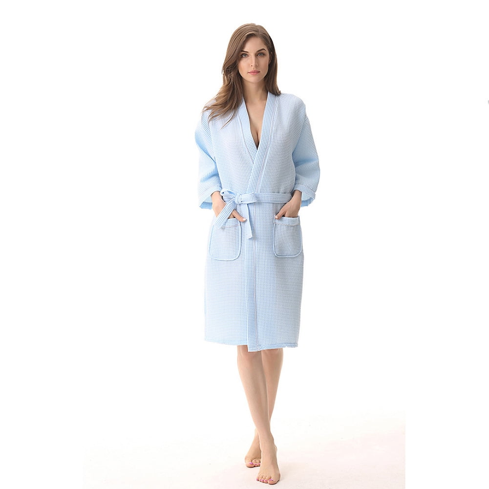 FLMEI Cotton Robes for Women Mens Lightweight Kimono Bathrobe Unisex ...