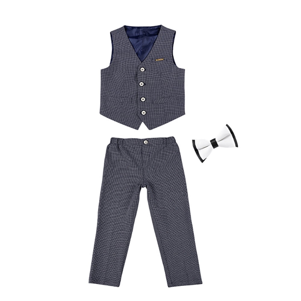 FLMEI Kids Baby Suits 3Pcs Set Slim Fi Wedding Suits for Boys,1-14Y ...