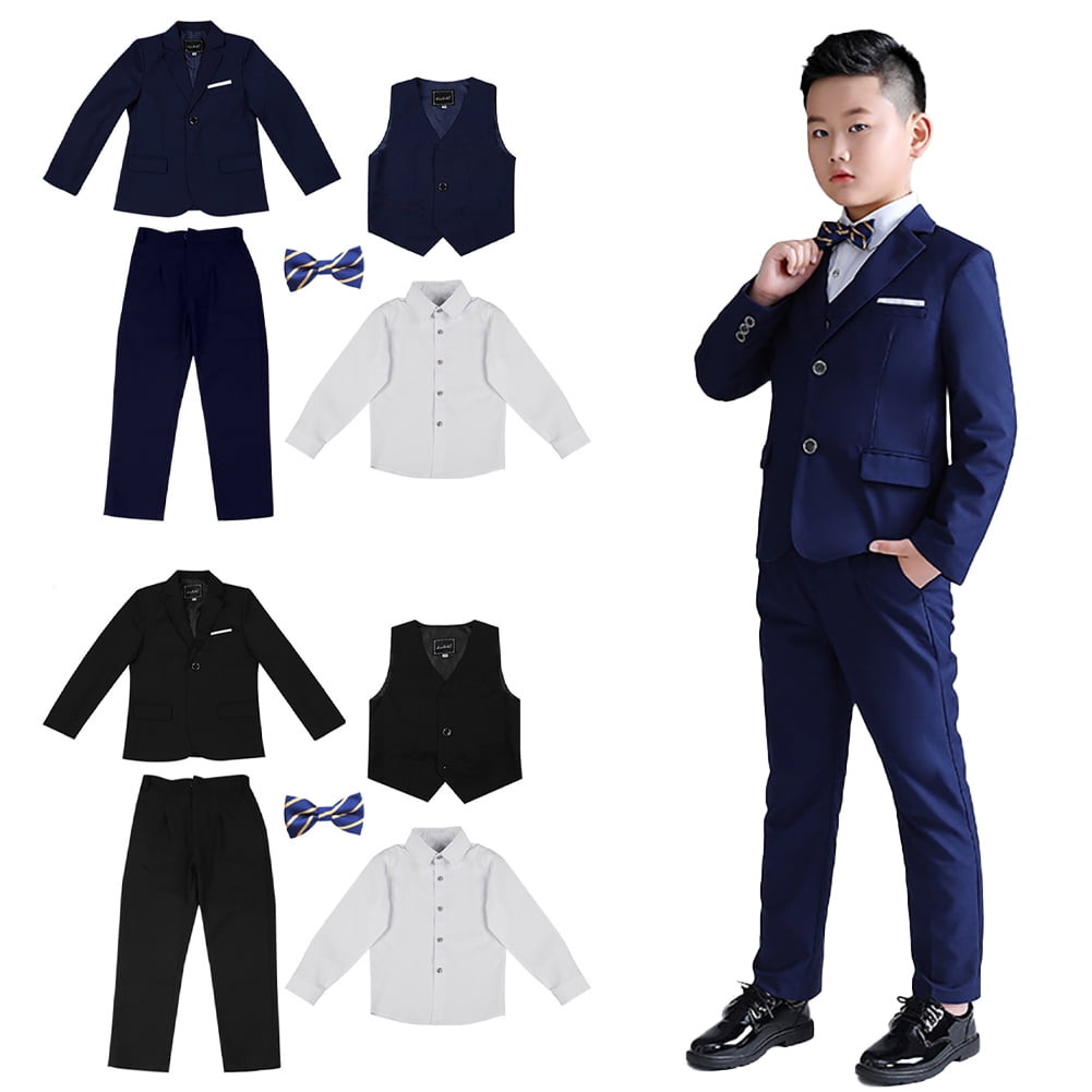 FLMEI Kids Boy's Tuxedos Set Teen Boys Suits Toddler Formal Suits Set ...