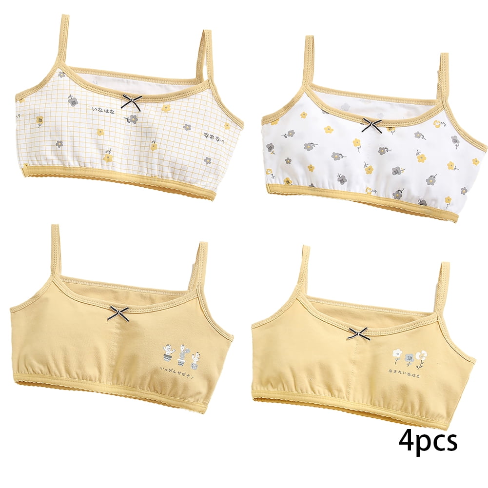 FLMEI Kids Girls Training Bras Sports Underwear Students Cami Bralette ...