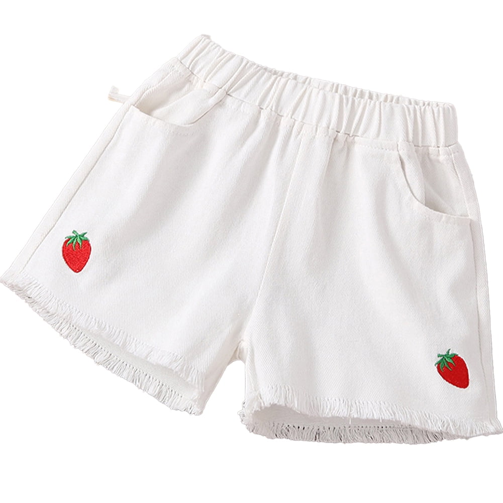 FLMEI Toddler Kids Girls Summer Denim Shorts-Elastic Waist Casual ...