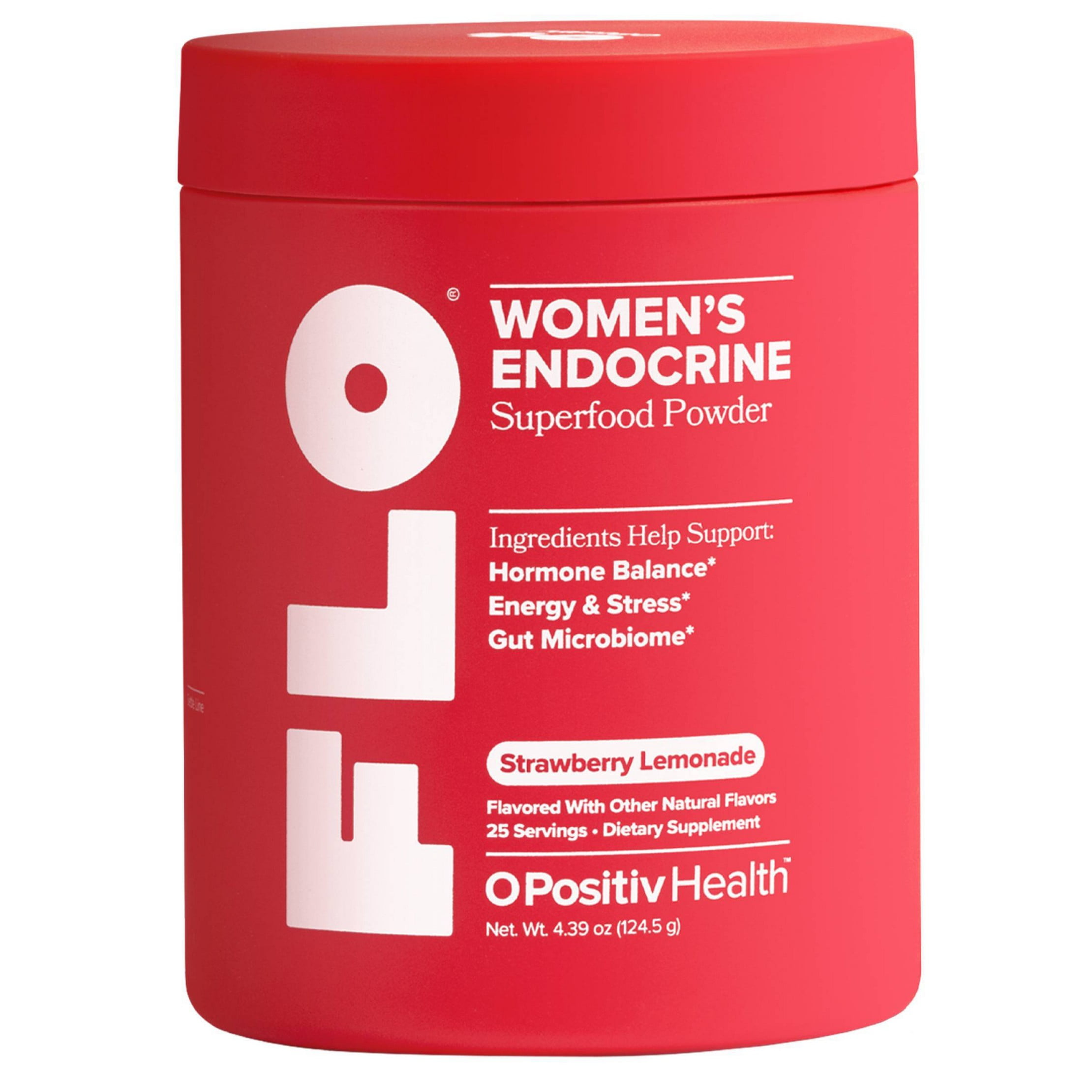 FLO Endocrine Superfood Powder - Strawberry Lemonade - 4.39oz - Walmart.com